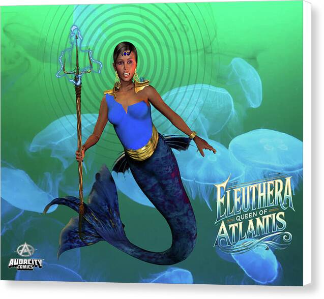 Poster - Queen Eleuthera of Atlantis - Canvas Print – Todd Harbinger ...
